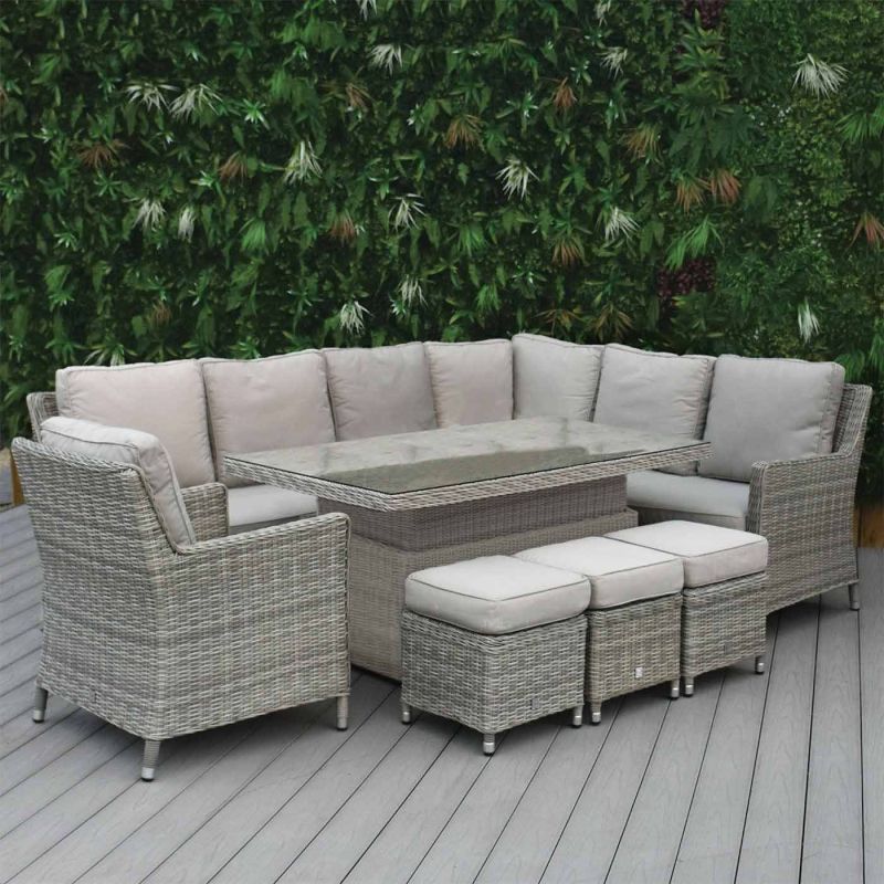 Hamilton Left Hand Sofa Corner Set with Rectangular Rising Table