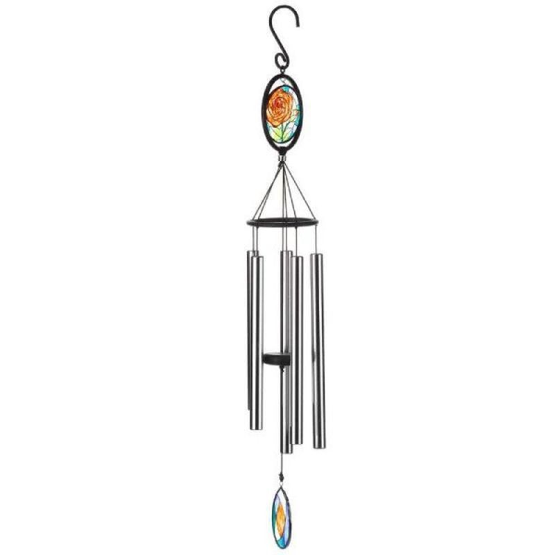 Glass Rose Windchime