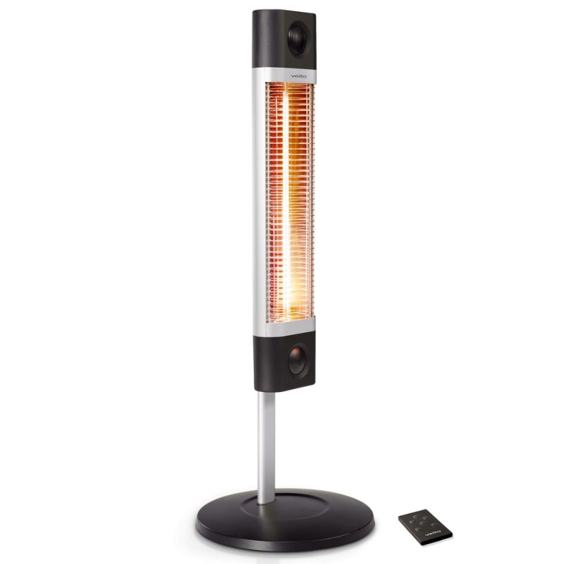 Veito RE Carbon Infrared Free Standing Heater With Remote - Black
