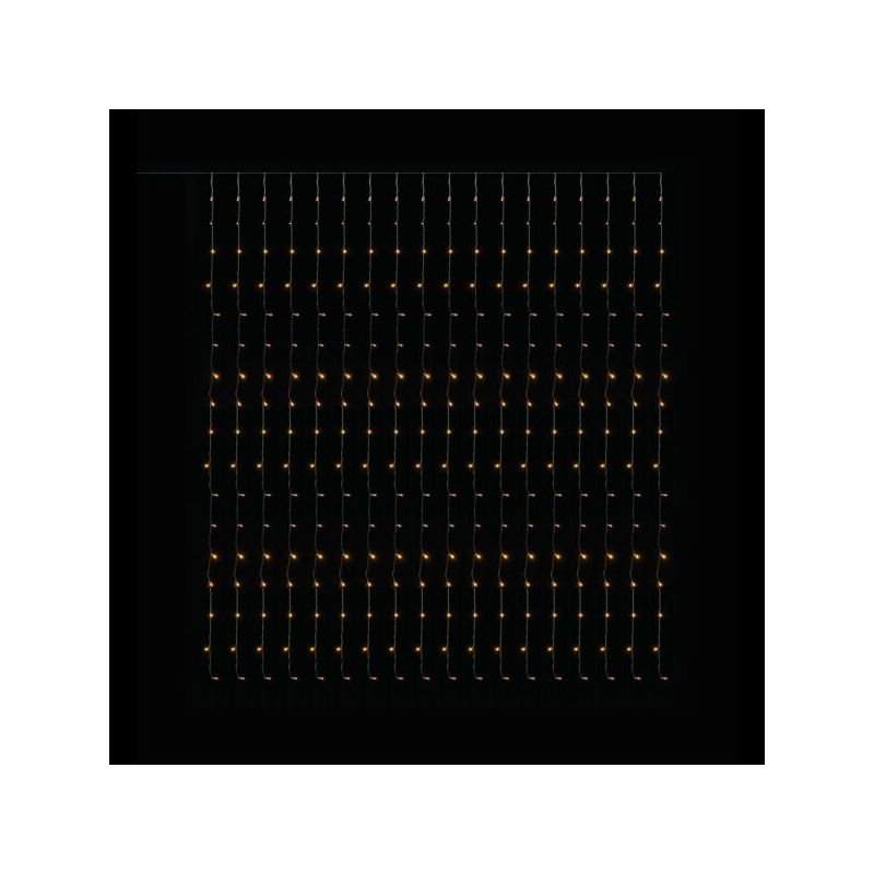 3mx3m Multi Function Curtain Christmas Lights with 306 Warm White LEDs
