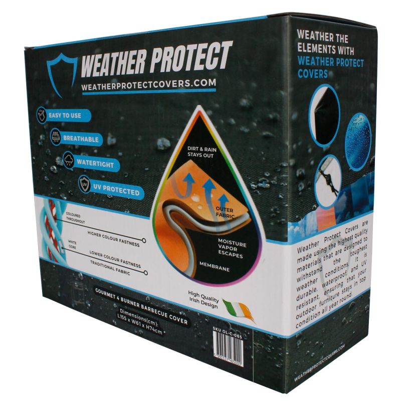 Weather Protect Gourmet 4 Burner Barbecue Cover (155cm x 74cm)
