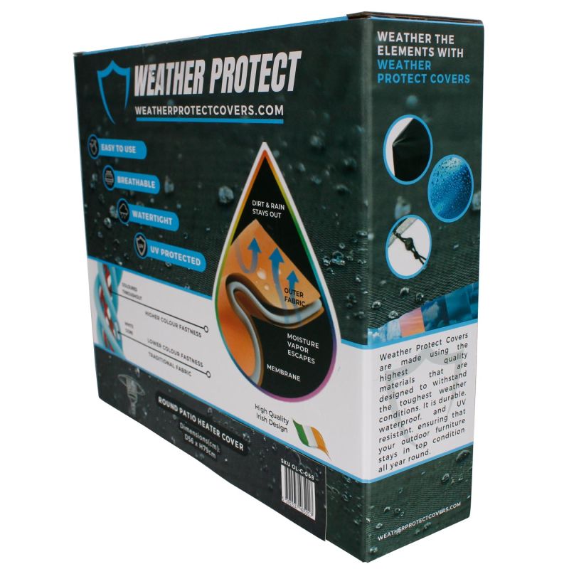 Weather Protect Round Patio Heater Cover (79cm x 56cm)