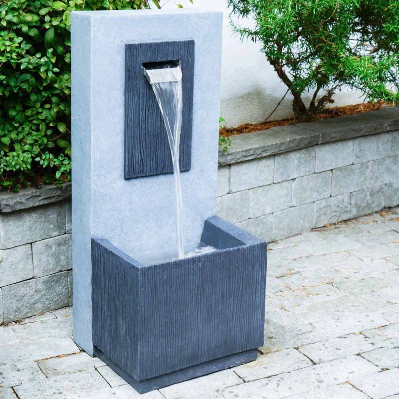 Outdoor Contemporary 81cm Cement Water Feature