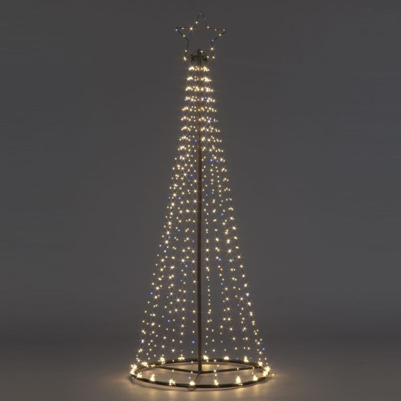 8ft (2.5m) Maypole Tree with 884 Warm White Flashing Wire Lights