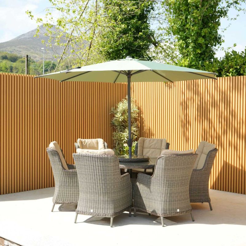 Solora Round Parasol 3m - Light Green