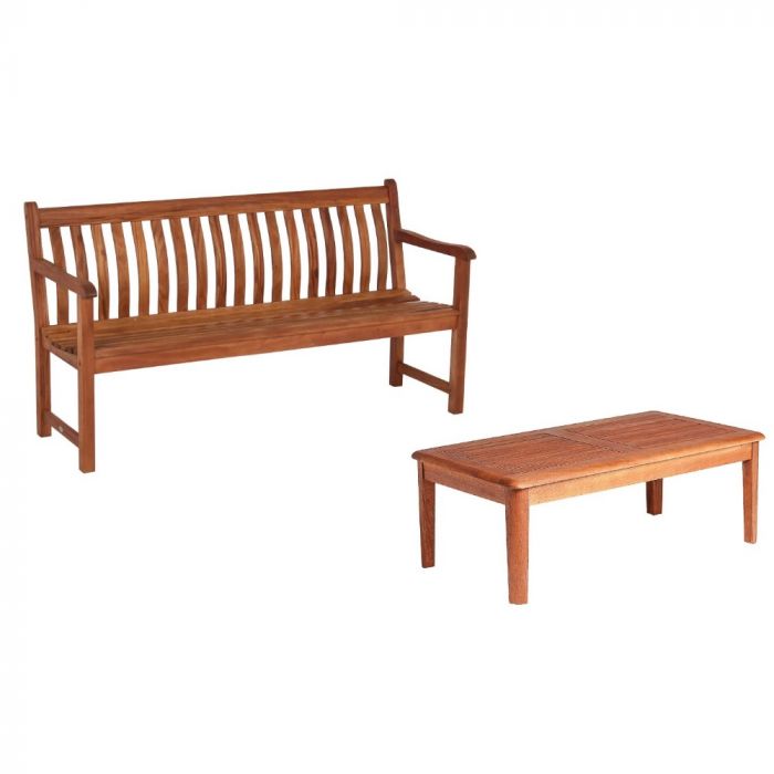 Alexander Rose Cornis Broadfield 6 Foot Bench with Coffee Table