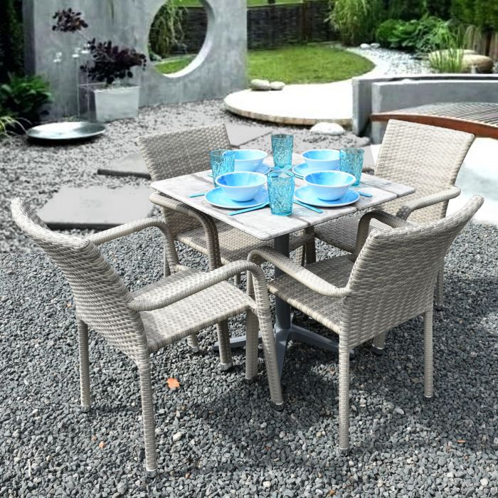 Oliviera 4 Seater Folding Table Set