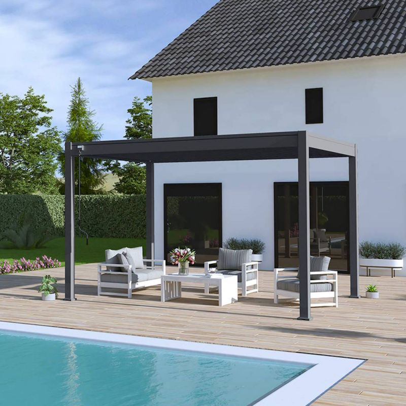 Ombrea Bio-Climatic 3m x 4m Freestanding Pergola - Anthracite