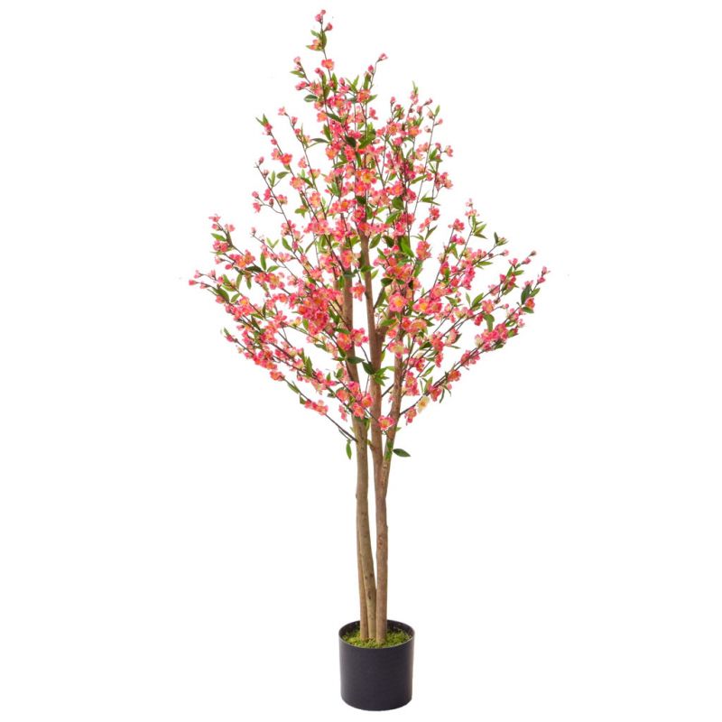 150cm (5ft) Cherry Blossom with natural Tree Trunk - Pink